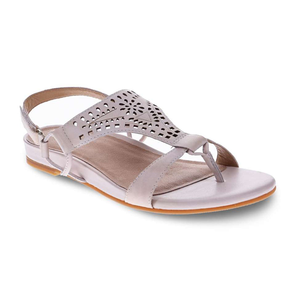 Maggie Flat Sandal - Stone – Comfort Co Shoes Singapore